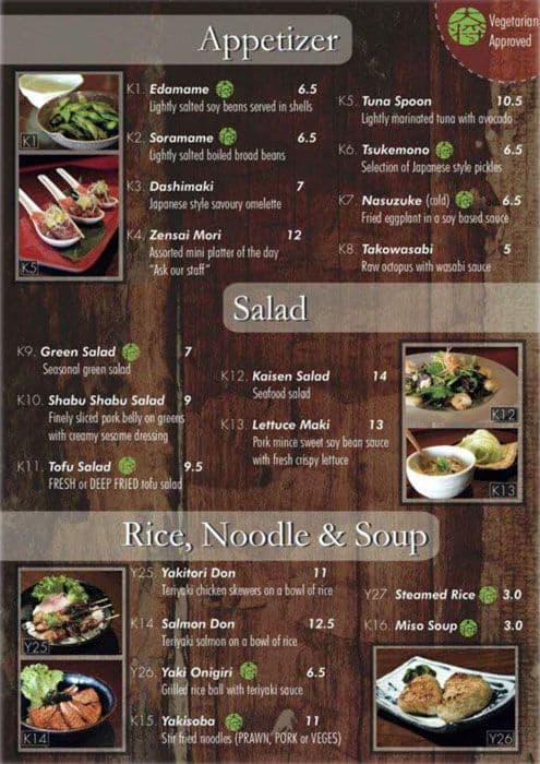 Taisho Yakitori Bar Menu, Menu podniku Taisho Yakitori Bar, Herne Bay ...