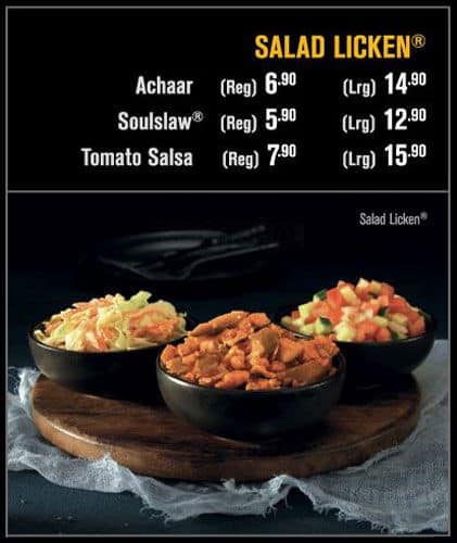 Menu at Chicken Licken Smith Street restaurant, Durban, 417 Anton ...