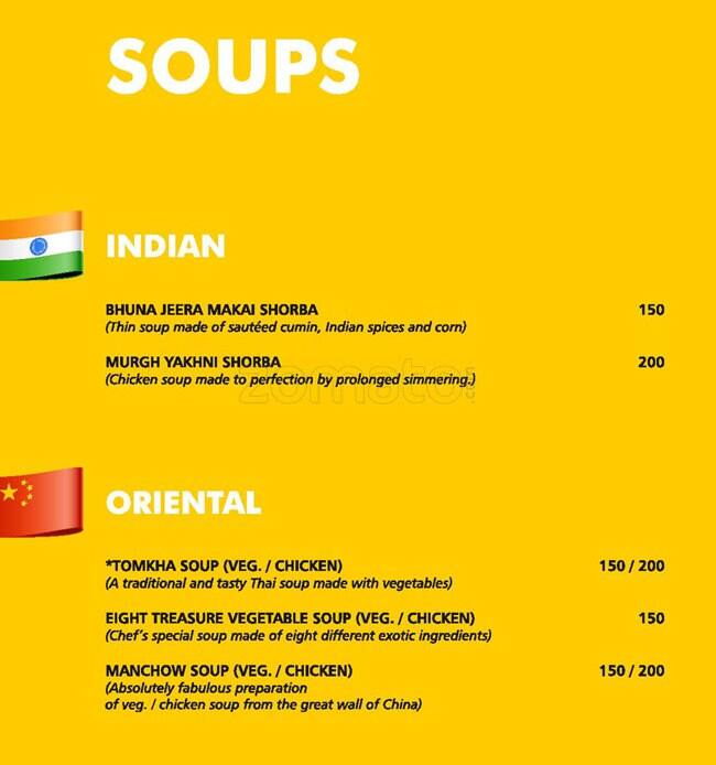 Menu at Flag's Restaurant, Pune