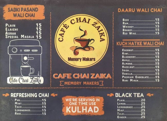 Menu of Chai Pizza Zone, Karelibaug, Vadodara