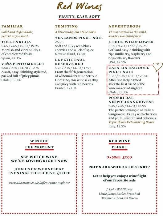 Menu at All Bar One Moorgate, London, 127 Finsbury Pavement