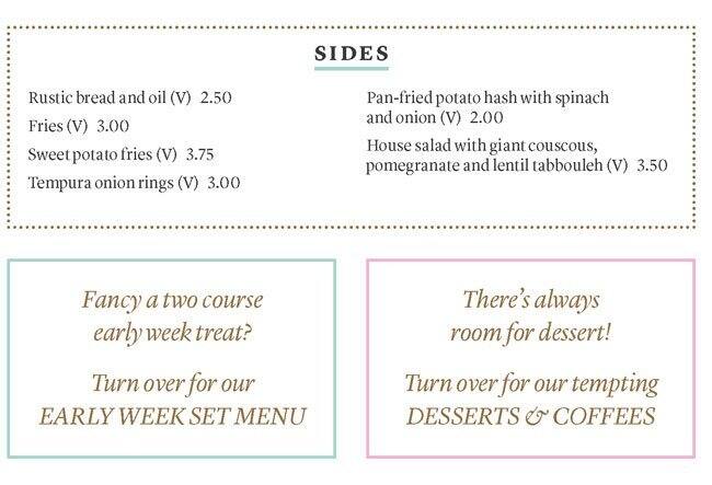 Menu at All Bar One Moorgate, London, 127 Finsbury Pavement