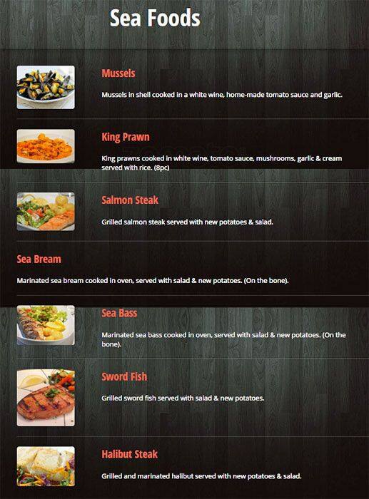 Menu at Assos Restaurant, Dartford