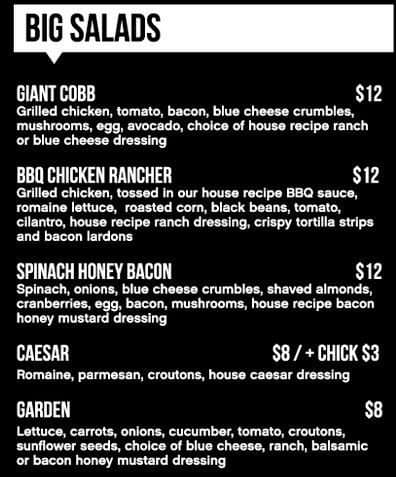 Menu at TILT restaurant, Portland, NW Everett St