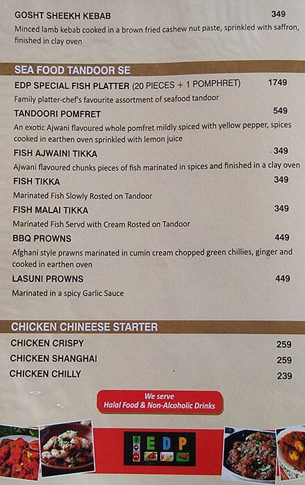 Menu at EDP Family Restaurant, Pune, Survey 43/44