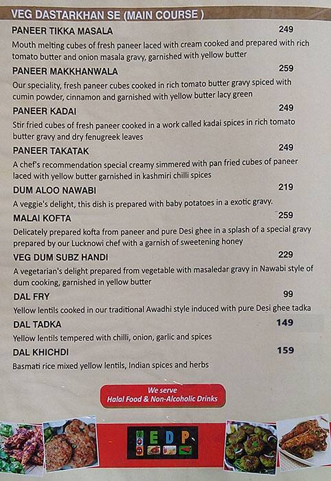 Menu at EDP Family Restaurant, Pune, Survey 43/44