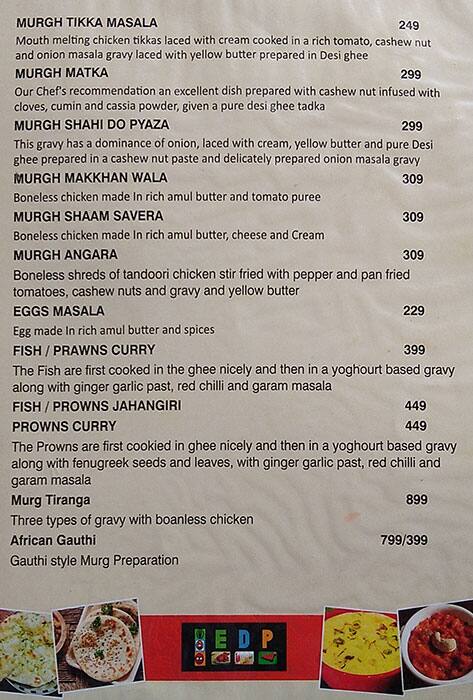 Menu at EDP Family Restaurant, Pune, Survey 43/44