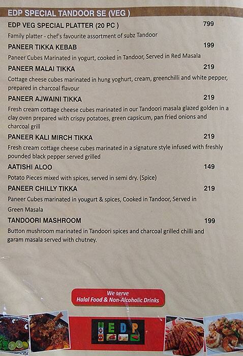 Menu at EDP Family Restaurant, Pune, Survey 43/44