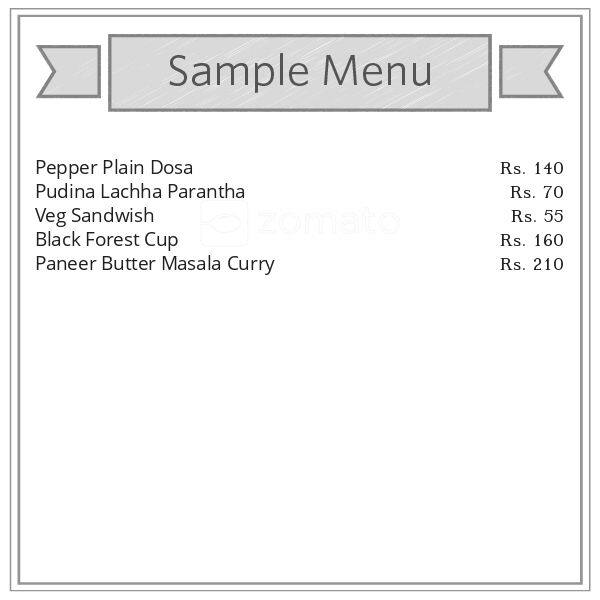 Menu of Mission Cafe, Bangur, Kolkata