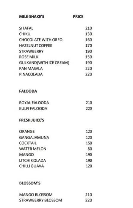 Menu of Mocktails And More, Ghatkopar East, Mumbai