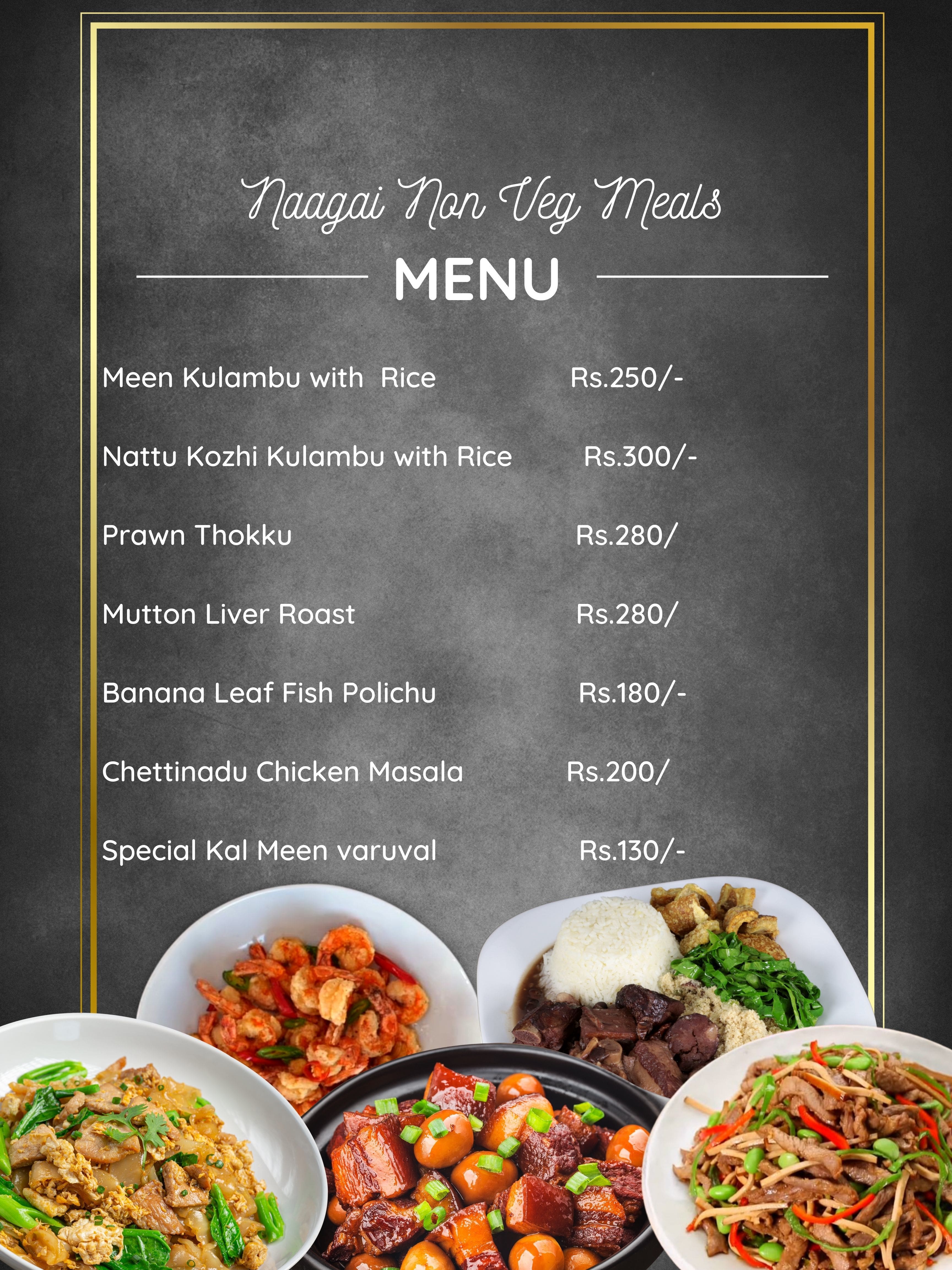 Menu of Naagai Non Veg Meals, Vandalur, Chennai