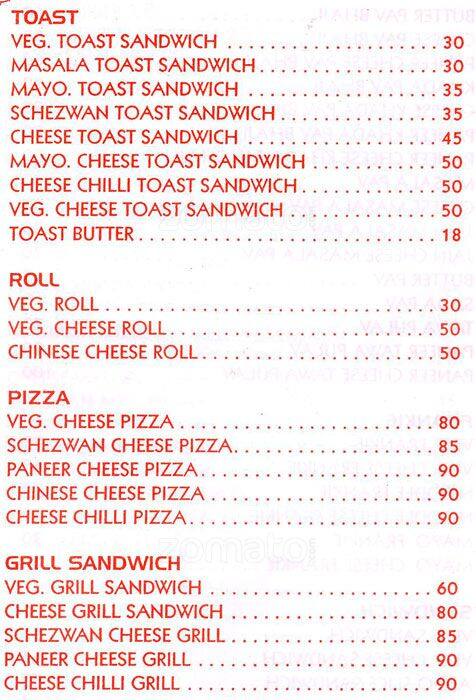 Menu at Om Sai Snacks, Mira Bhayandar, Janki Heritage Building