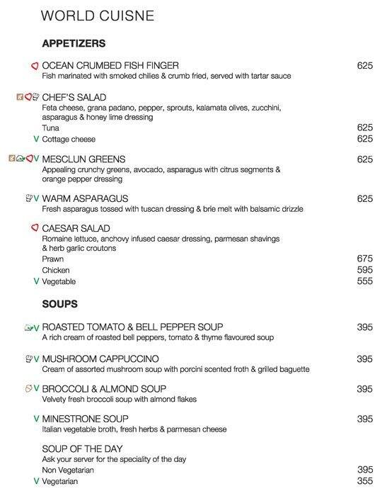 Menu of 24/7 Restaurant- The LaLiT Jaipur, Malviya Nagar, Jaipur