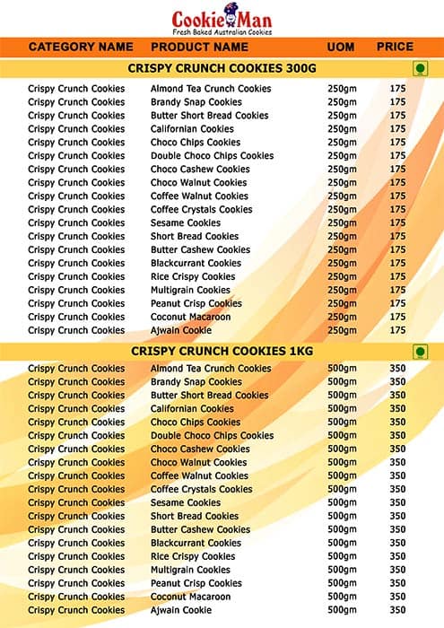 Cookie Man Menu, Menu for Cookie Man, Hadapsar, Pune - Zomato