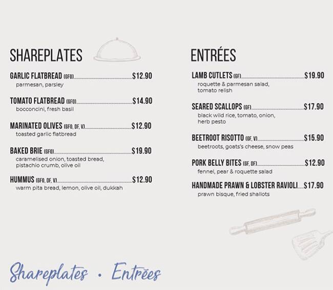 Menu at Royal Hotel pub & bar, Bacchus Marsh