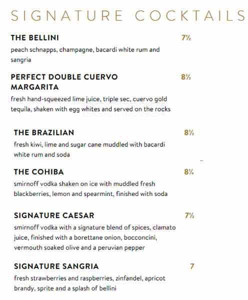 Menu at Cactus Club Cafe, Surrey, 32 Avenue