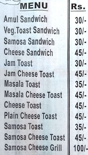 Raju Sandwich Menu, Menu for Raju Sandwich, Castle Mill, Thane West ...