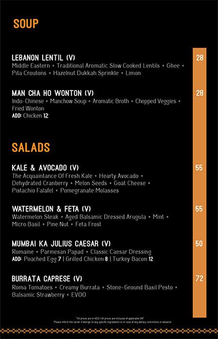 Menu at Hitchki restaurant, Dubai