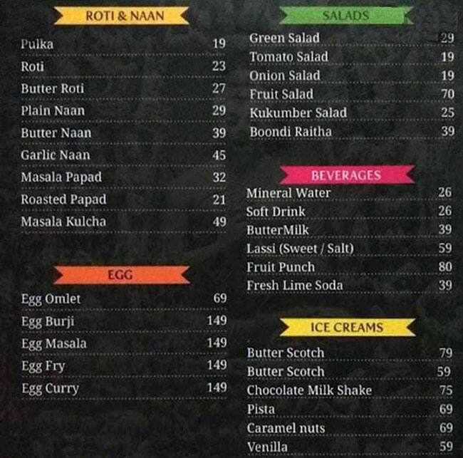 Menu of Amber Dhaba, Vaishali Nagar, Jaipur