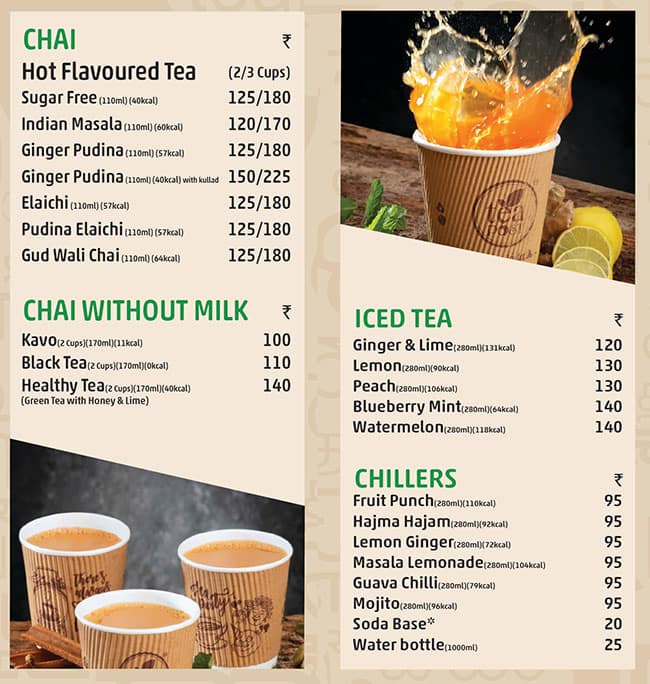 Menu of Tea Post, Paldi, Ahmedabad