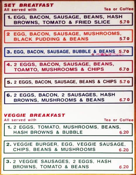 Menu at Spring Rose Café cafe, London, 93 Southgate Rd