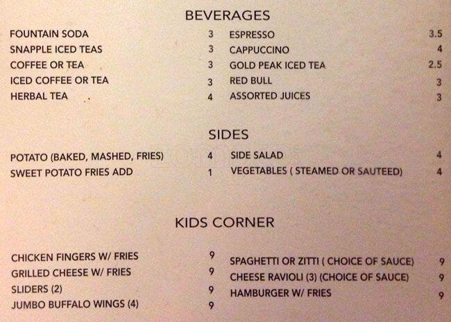Menu at Cafe 31, West New York