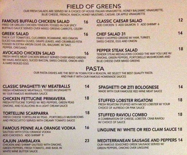 Menu at Cafe 31, West New York
