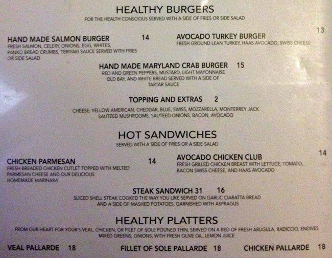 Menu at Cafe 31, West New York