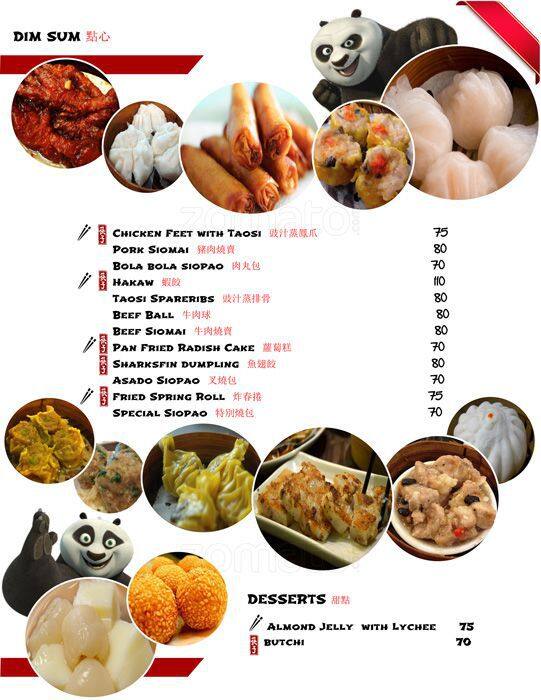 Menu at Kuaizi restaurant, Quezon City
