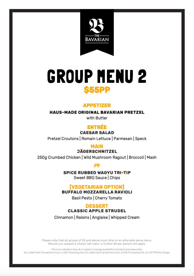 Menu at The Bavarian Sunshine Plaza - Permanently Closed restaurant ...