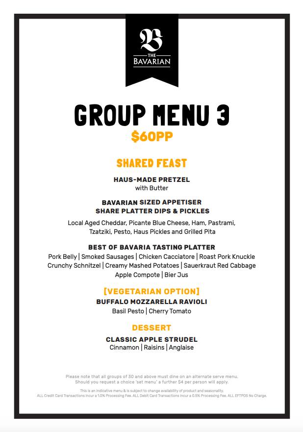 Menu at The Bavarian Sunshine Plaza - Permanently Closed restaurant ...