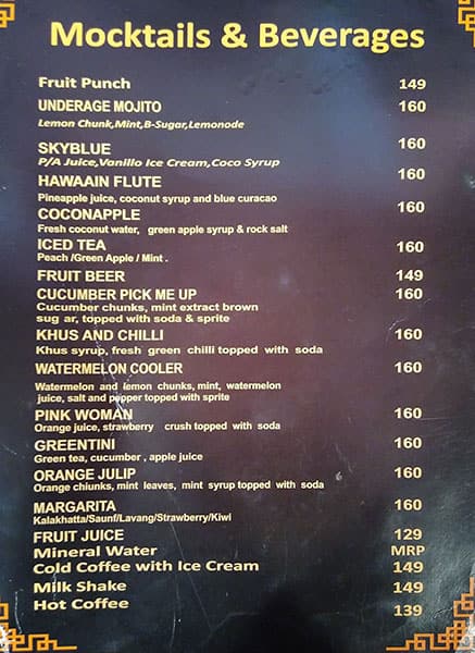 Menu at Moti Mahal Delux, Noida, Shop No 100-101