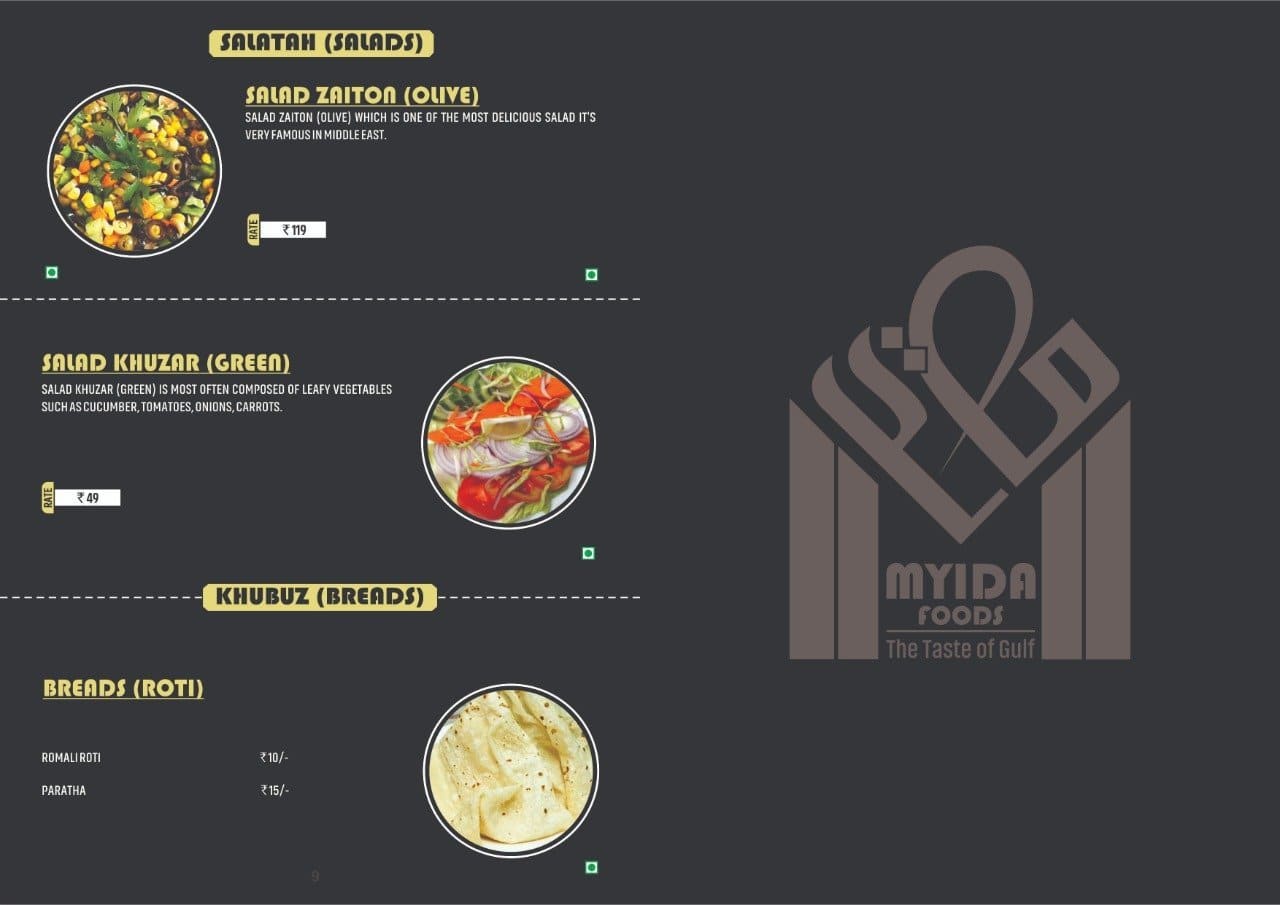 Menu at MYIDA FOODS, Lucknow