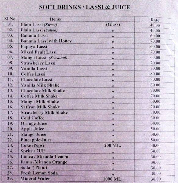 Shiva Restaurant Menu, Menu for Shiva Restaurant, Dashaswmedh Road ...