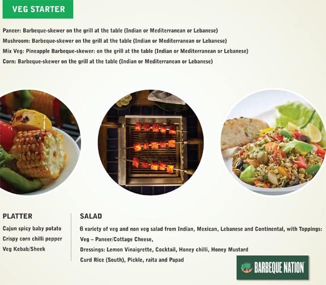 Menu at Barbeque Nation, Vadodara, R C Dutt Road