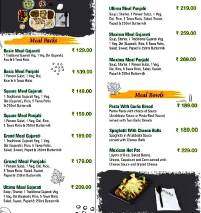 Menu of Vittle Box, Navrangpura, Ahmedabad
