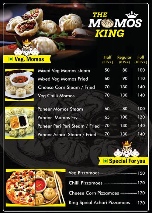 Menu of The Momos King Pure Veg, Bhayandar, Mumbai