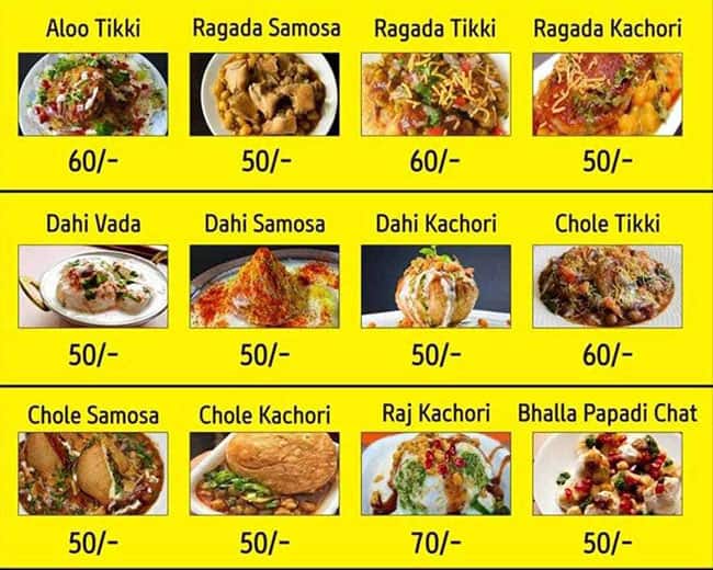 Menu of Indore Junction, Bavdhan, Pune