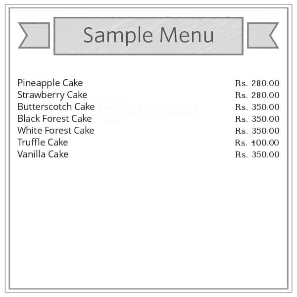 Menu of Mother Bakery, Shalimar Garden, Ghaziabad