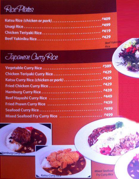 Menu at UCC Park Cafe, Mandaluyong