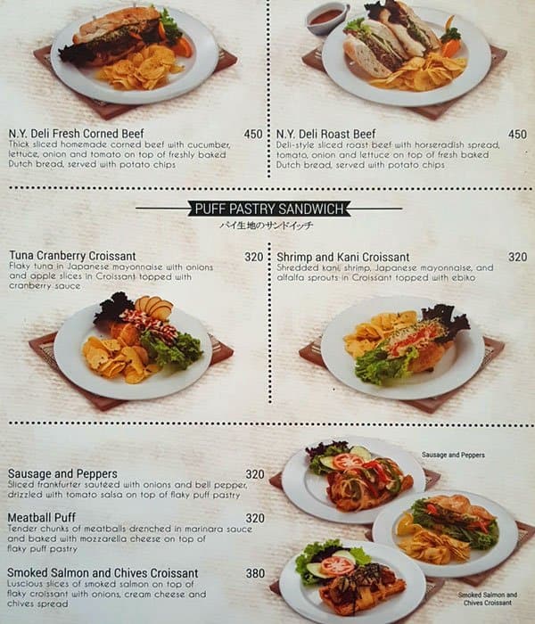 Menu at UCC Park Café cafe, Quezon City, Eastwood Avenue