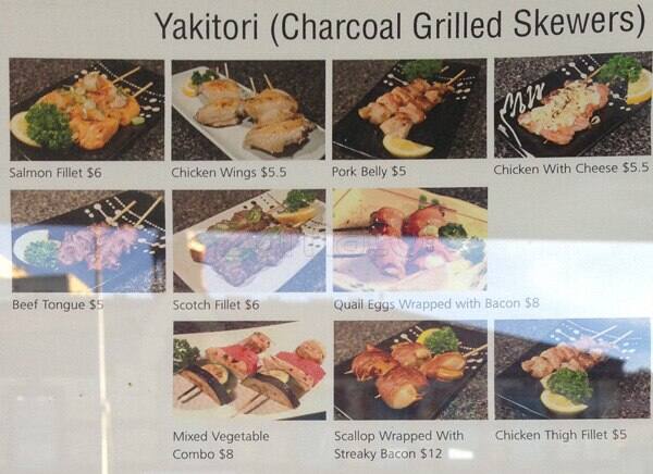 Menu at GENJI Japanese Restaurant, Auckland