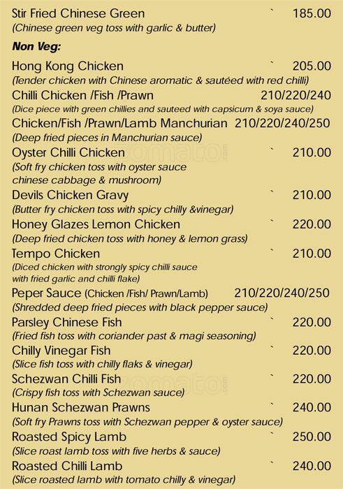 Menu at Sizzlers & Steak, Chennai, 5/319