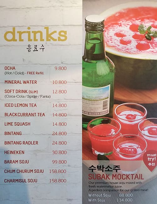 Menu at Seorae Korean Grill restaurant, South Tangerang, Flavor Bliss ...