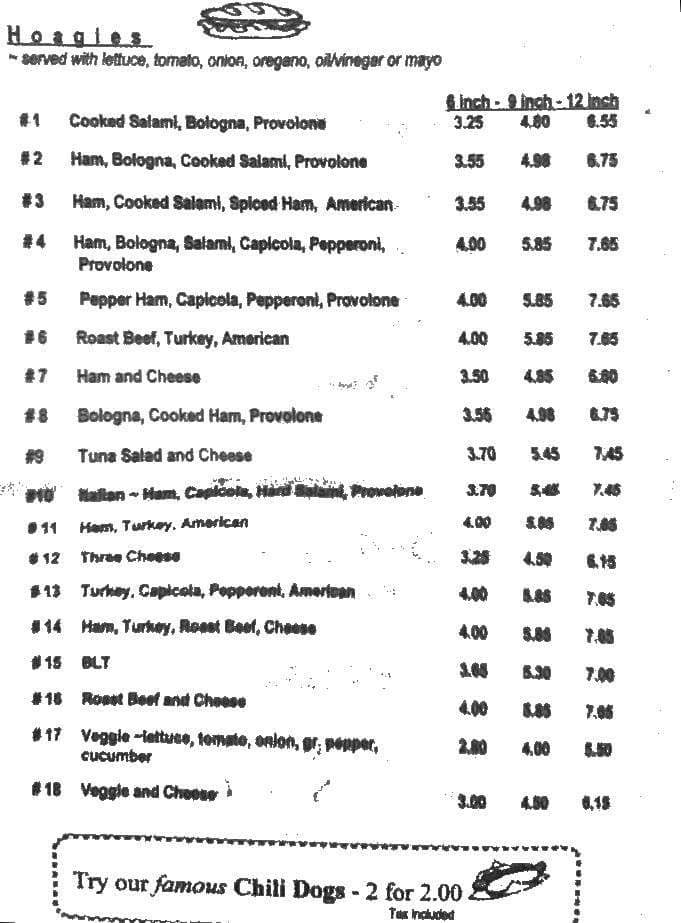 C J's Market & Deli Menu - Urbanspoon/Zomato