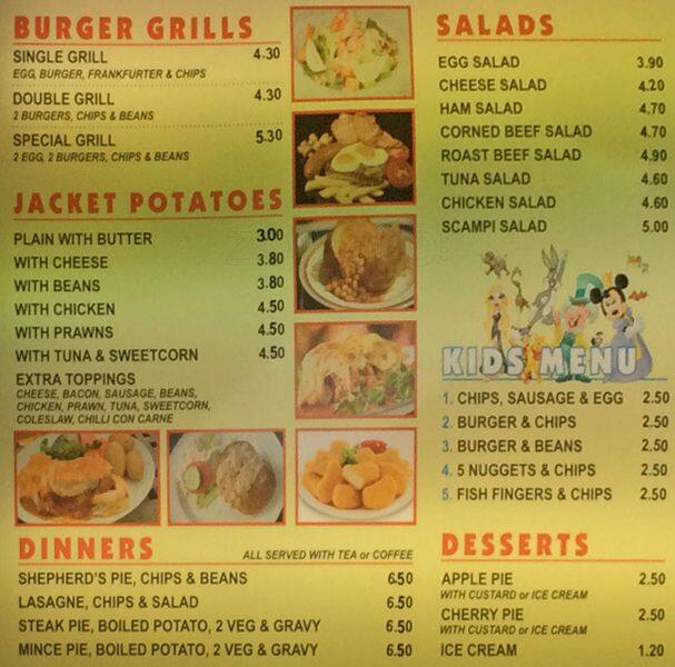 Menu at Eltham Cafe & Restaurant, London
