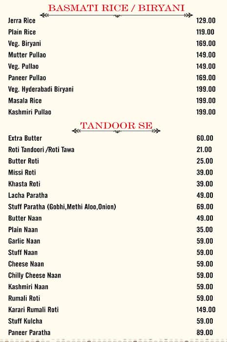 Menu at Omni Restaurant, Ajmer