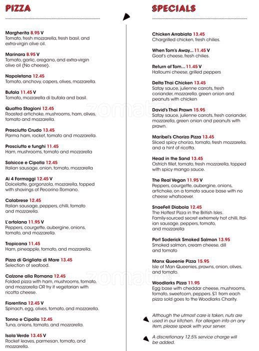 Menu at Fidelio Cafe Farringdon, London