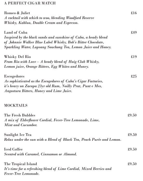 Menu at Afternoon Tea at Corinthia London desserts, London, 10 Whitehall Pl