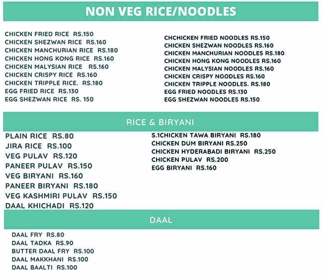 Menu at Bala's Hotel Poonam, Pune
